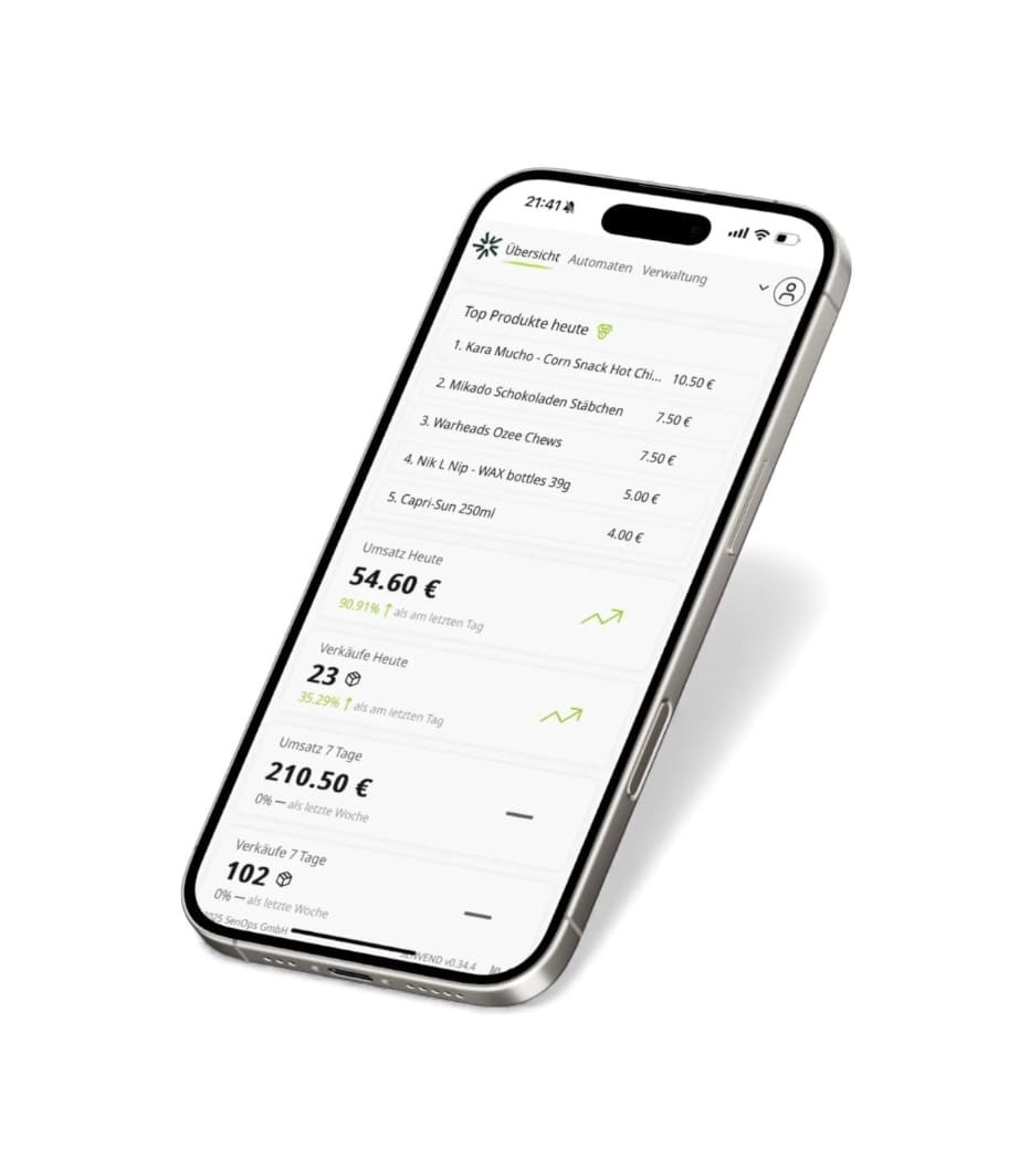 Senvend UX700 I Zahlterminal Snackautomaten I PK Automaten GmbH