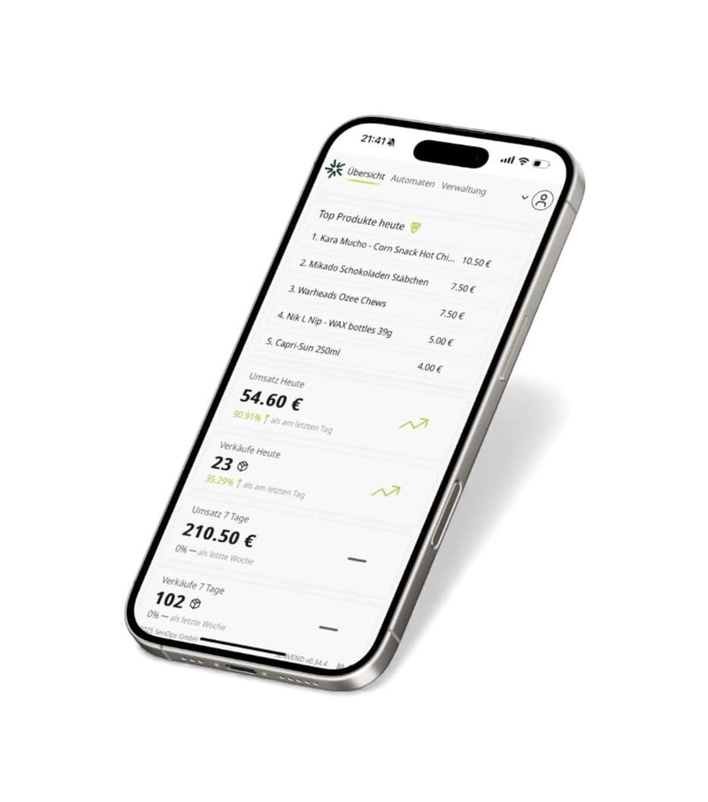 Senvend UX700 I Zahlterminal Snackautomaten I PK Automaten GmbH